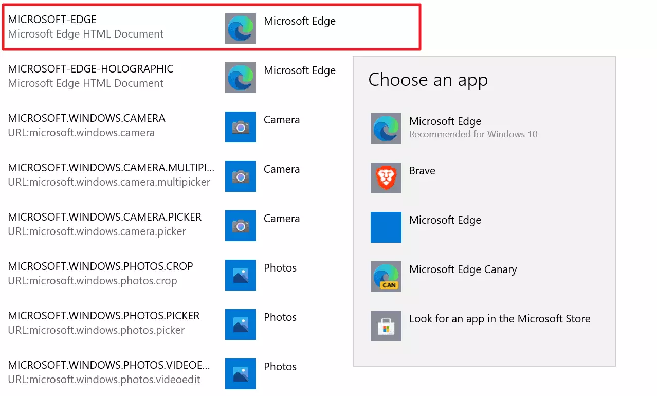 Brave 1.30 prend en charge le protocole Microsoft Edge sur Windows pour devenir le véritable navigateur par défaut sur Windows 10 et 11