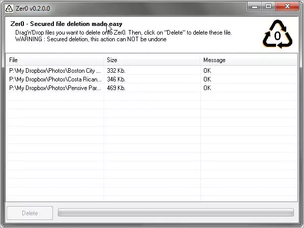 zer0 eliminar archivos de forma permanente