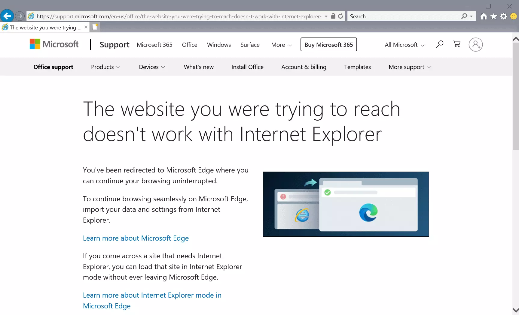 tsamba ili siligwira ntchito mu Internet Explorer