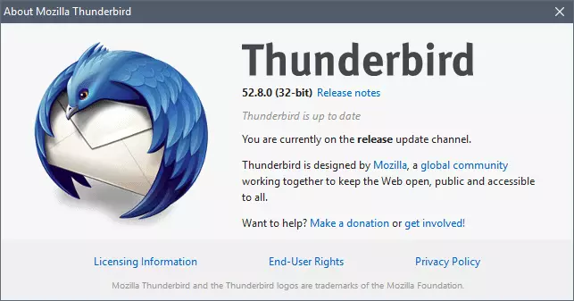 Thunderbird 52.8.0