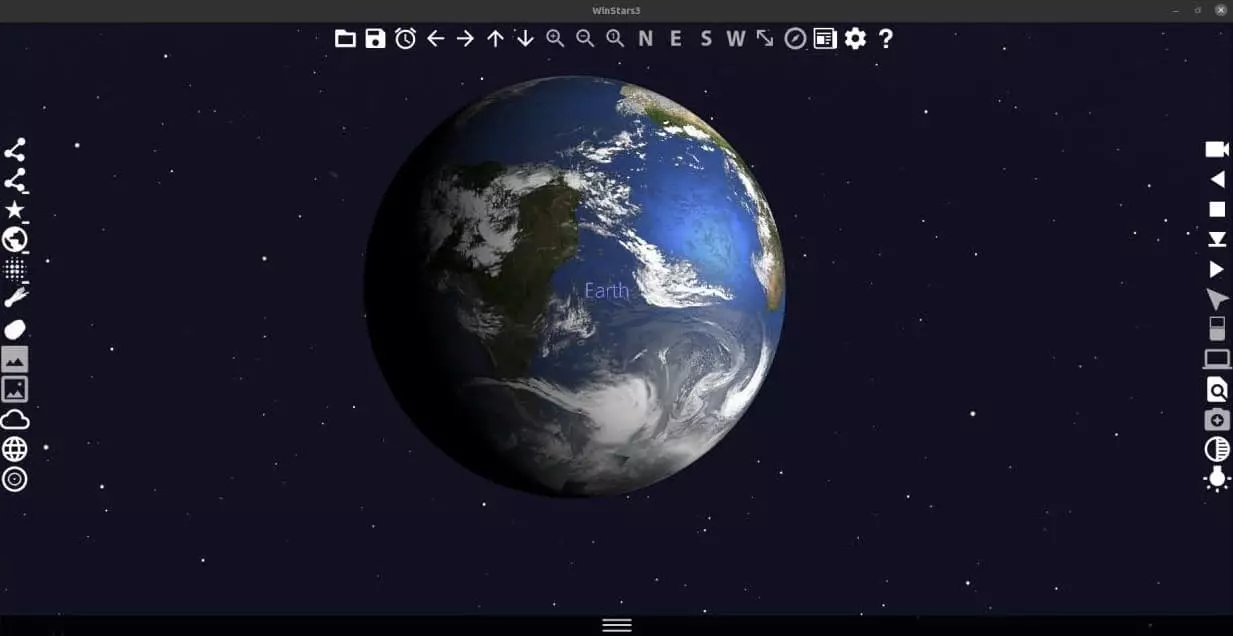 Is feidhmchlár planetarium é Winstars 3 do Windows, Linux, macOS agus Android