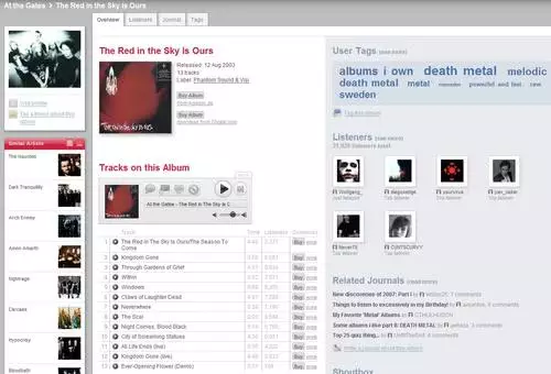 last.fm reprodueix cançons de llarga durada