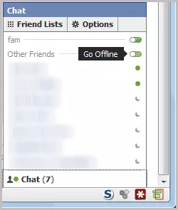 facebook chatting menyang offline