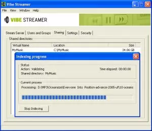 vibe streamer transmitir mp3 pela internet