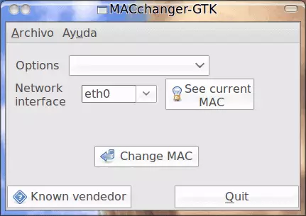 Ovao ny adiresy MAC anao amin'ny Linux miaraka amin'ny MACchanger-GTK 10493_1