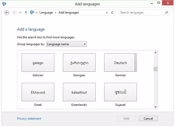 भाषाएं जोड़ें