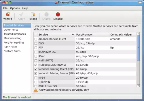 Faça um firewall no seu Fedora 10545_1