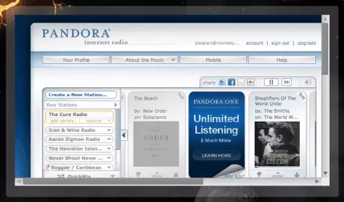 Tinye Pandora Screenlet na desktọpụ Linux gị 10610_1