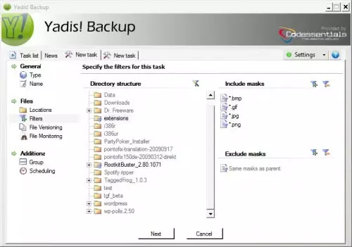 software-ul de backup yadis