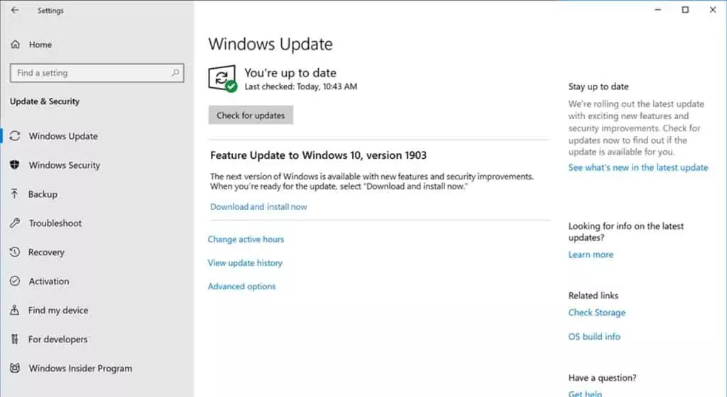 cambios de actualización de funciones de actualización de Windows