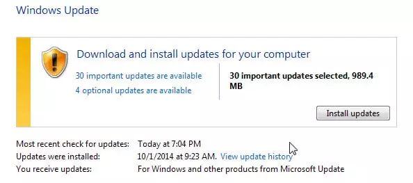 微軟 2014 年 10 月更新
