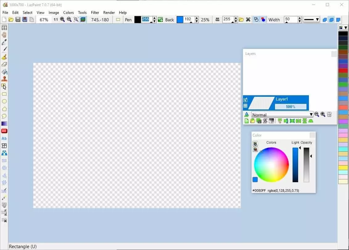 LazPaint Windows, macOS və Linux üçün açıq mənbə rastr qrafik redaktorudur