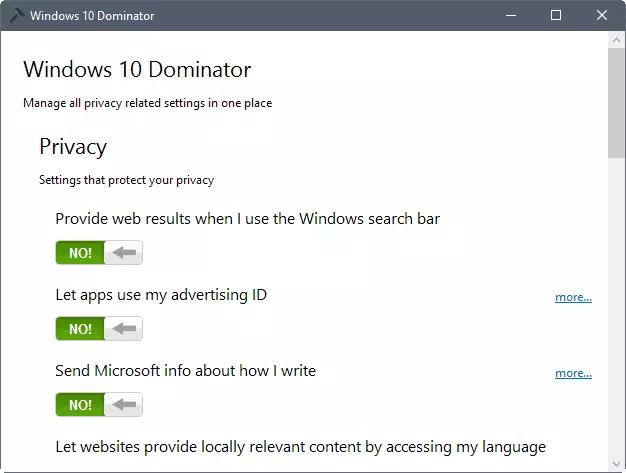 Windows 10 dominator