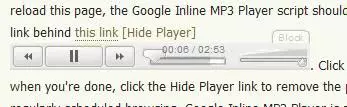 google mp3 inline player