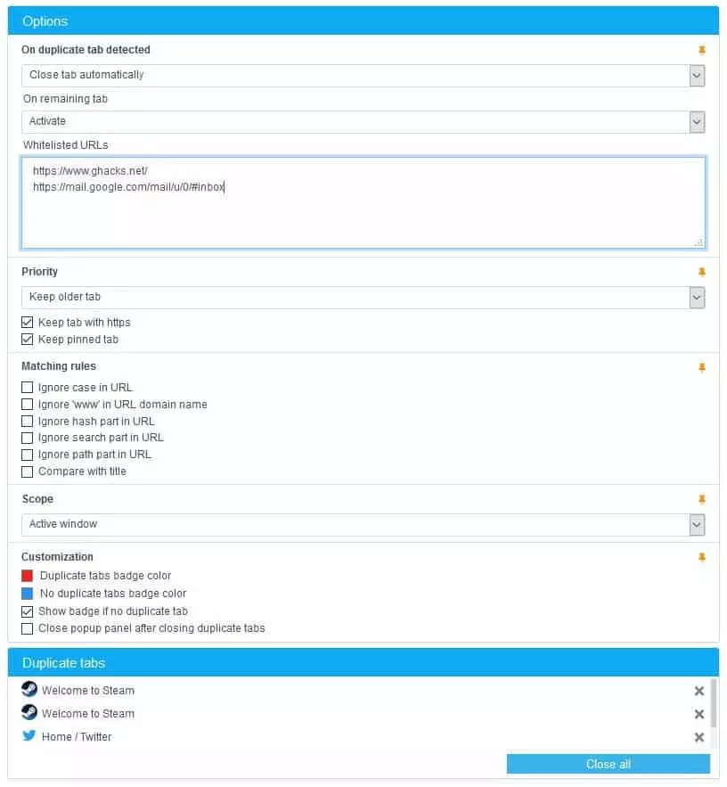 Duplicate na Tabs Closer Whitelist