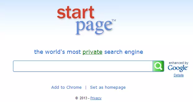 startpage google anonyme