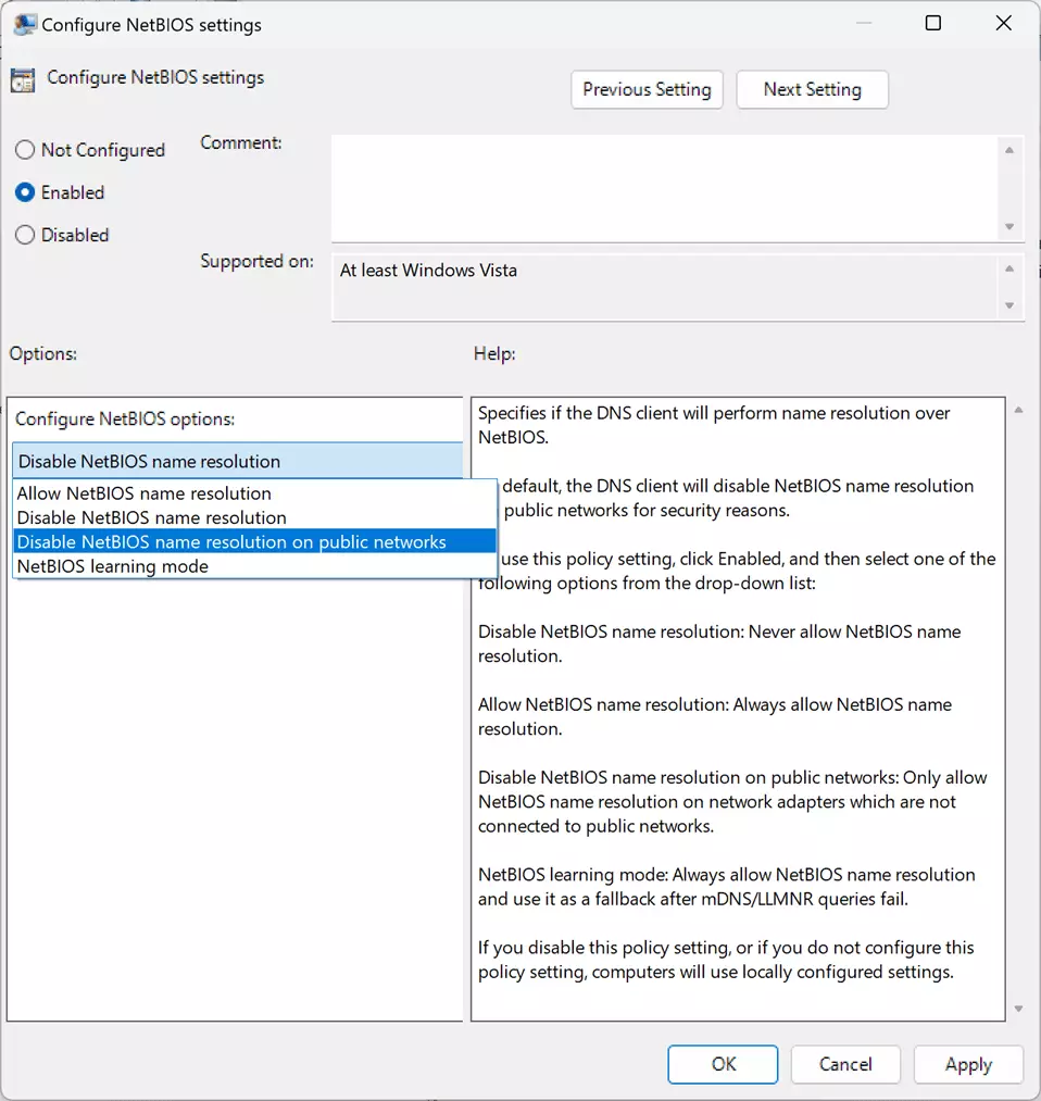 i-configure ang netbios windows