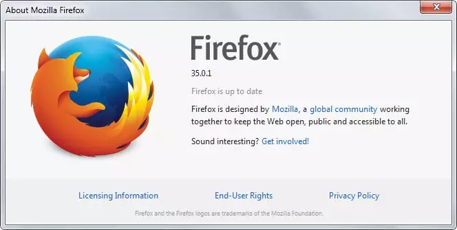 Firefox 35.0.1 թարմացում