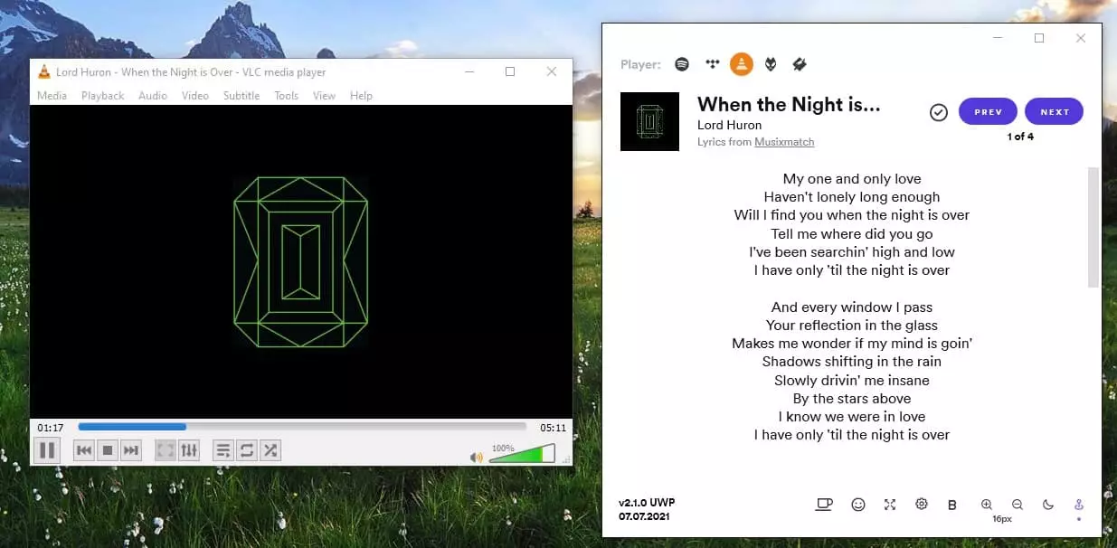 Versefy lyrics VLC