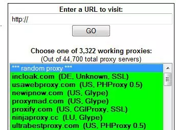 elenco dei proxy