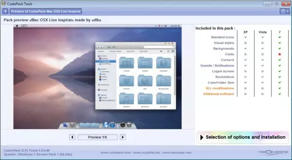 Mac os x Lion Thema Windows 7
