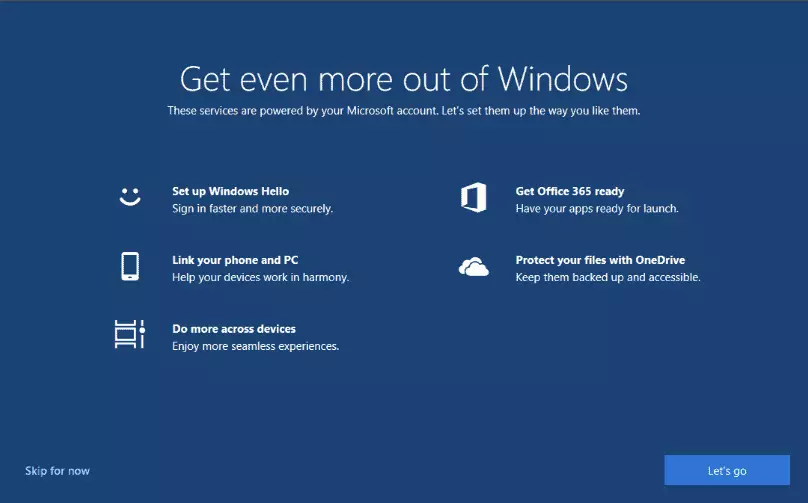 ווי צו דיסייבאַל "באַקומען אפילו מער פֿון Windows" אויף Windows 10