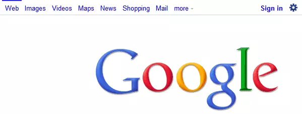 barra blanca de google