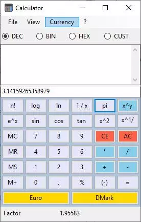 Alternate Tools Calculator