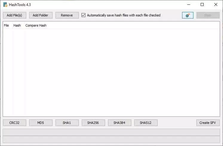 HashTools mangrupikeun alat hashing file freeware pikeun Windows