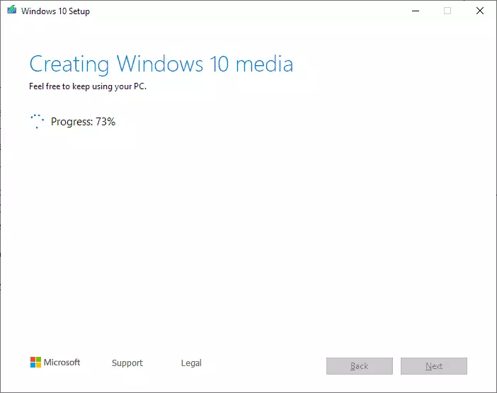 windows 10 မီဒီယာကိုဖန်တီးခြင်း။