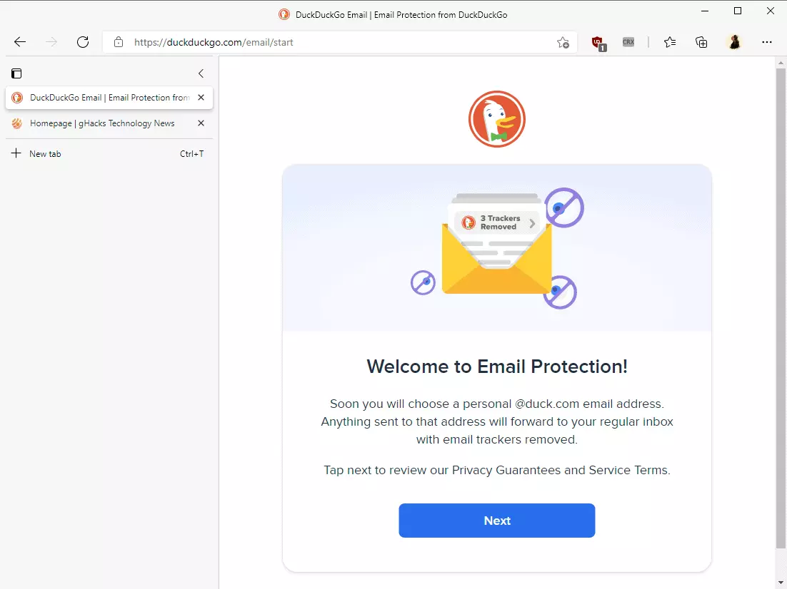 proteksyon ng email ng duckduckgo