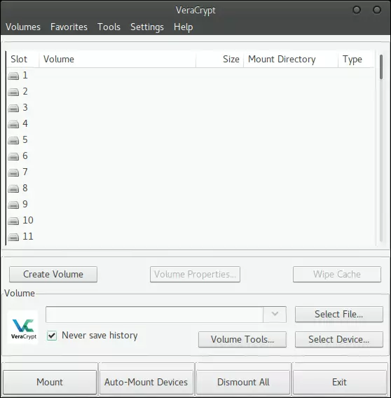 VeraCrypt Utama