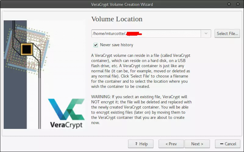 Localización de VeraCrypt