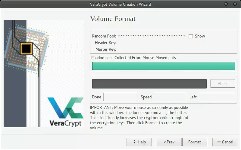 VeraCrypt ரேண்டமைசேஷன்