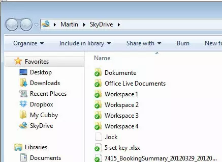 Skydrive Windows 资源管理器