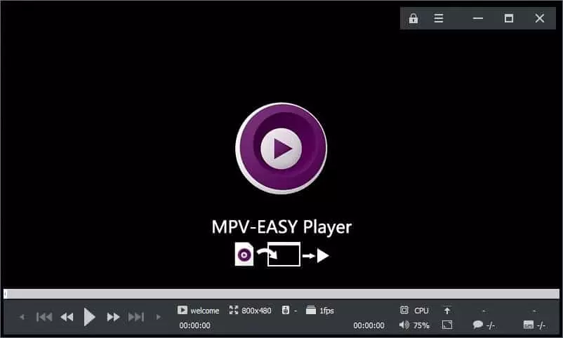 MPV-Easy Player негизги экраны