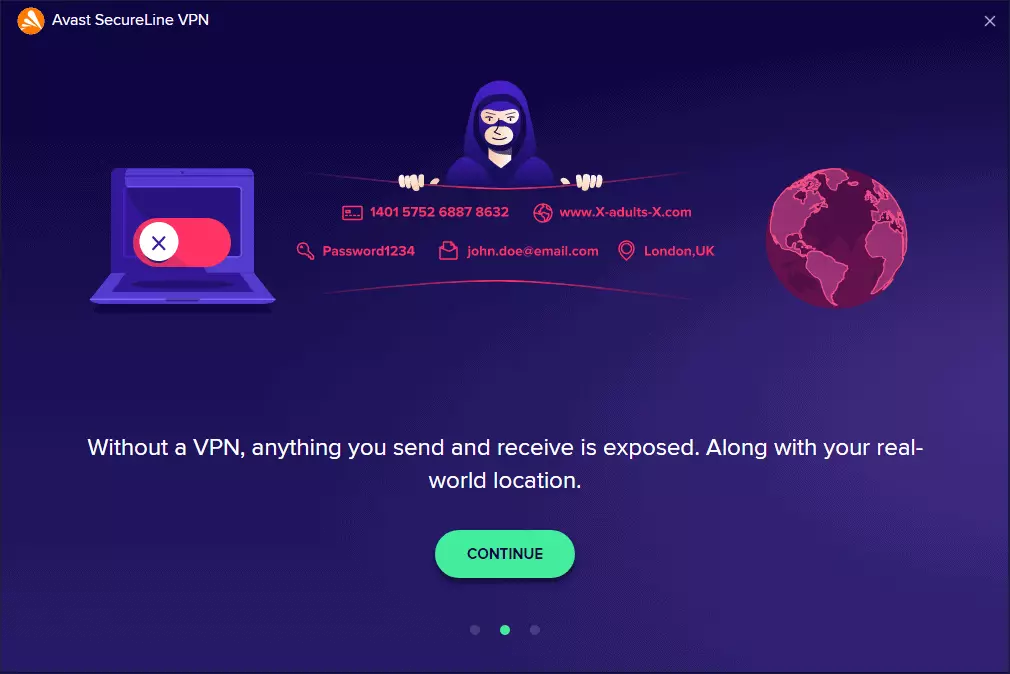 avast vpn first run wizard