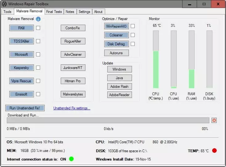 outils de suppression de logiciels malveillants