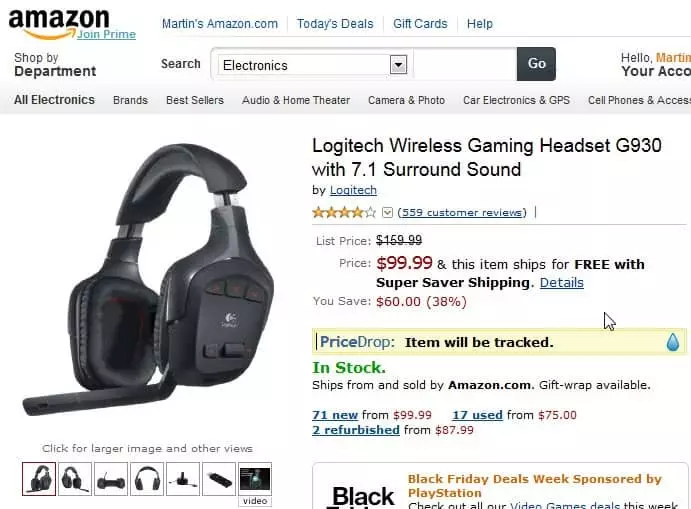 Amazon price tracking