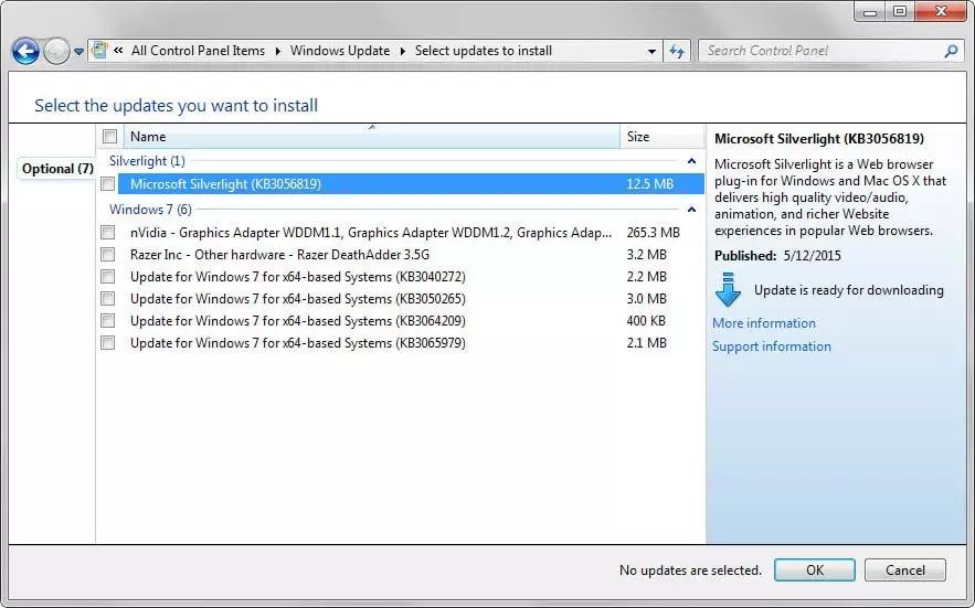 kemas kini windows pilihan jun 2015