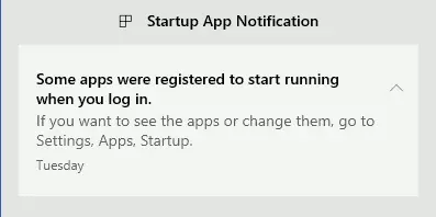windows 10 startup notification apps