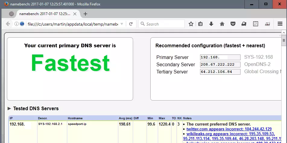 asil namebench