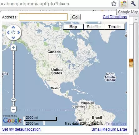 خرائط جوجل مصغرة
