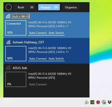 Wifinian hloov npe wi-fi profile