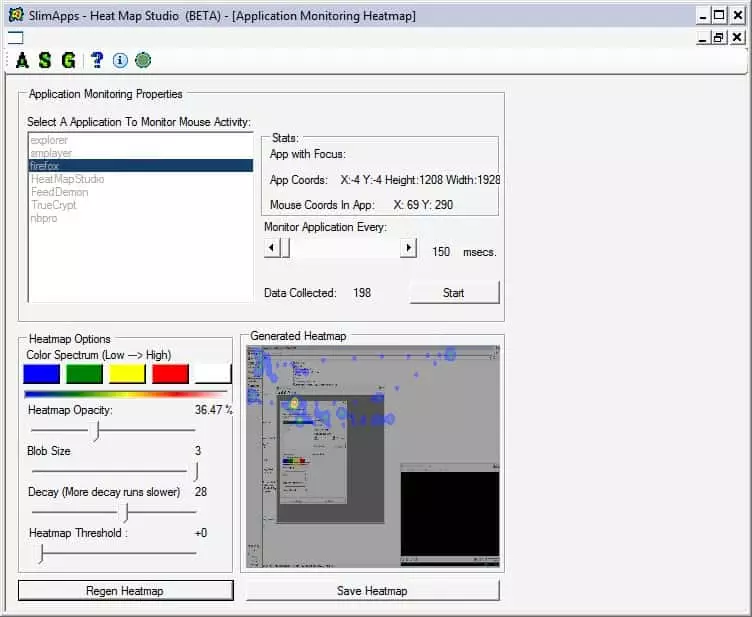 Sukurkite šilumos žemėlapius naudodami Heatmap Studio