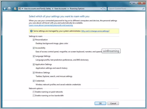 windows 8 roaming