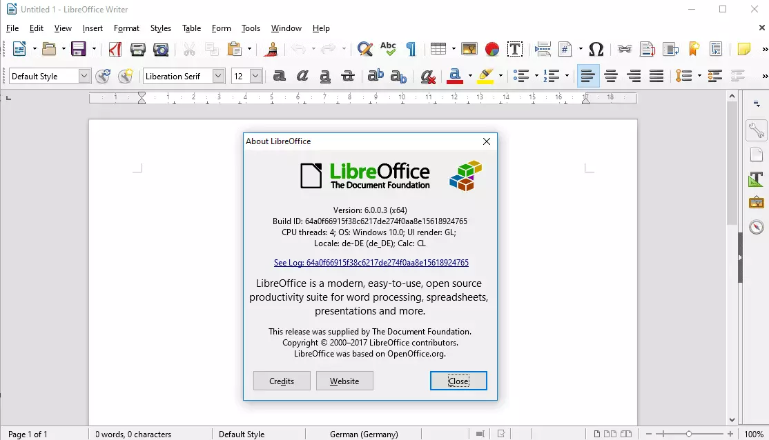I-LibreOffice 6.0 iphumile