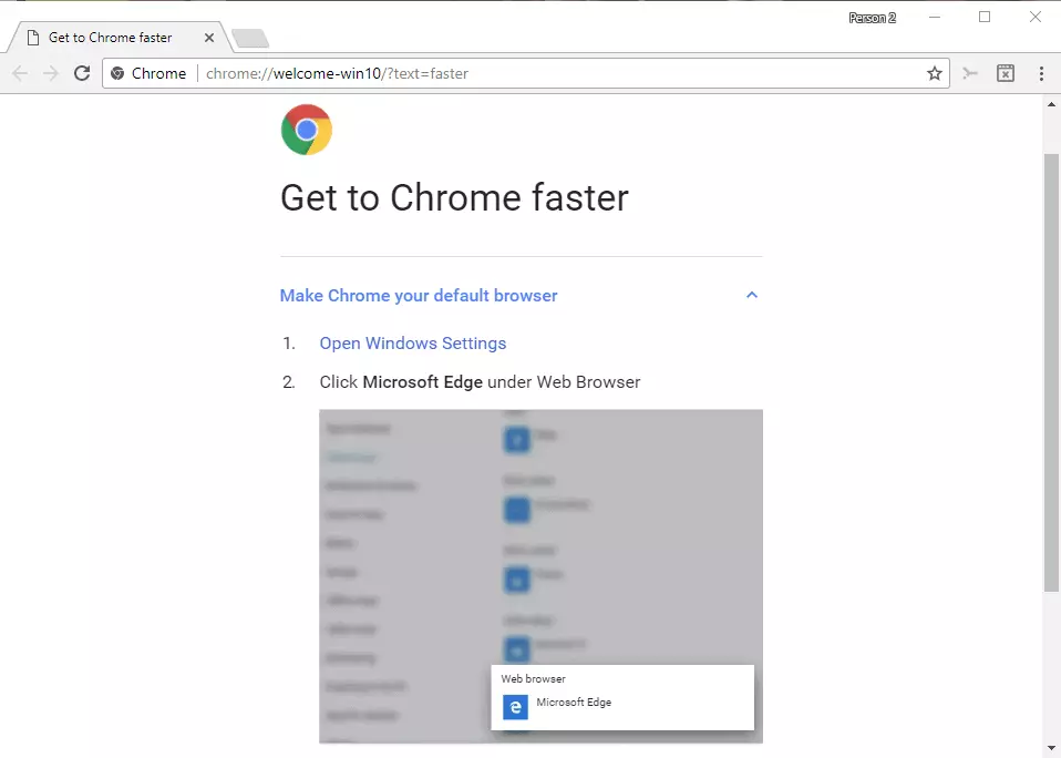 ajunge la Chrome mai repede