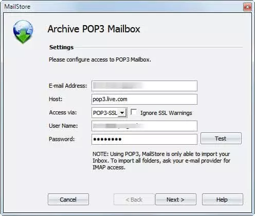 hotmail pop3