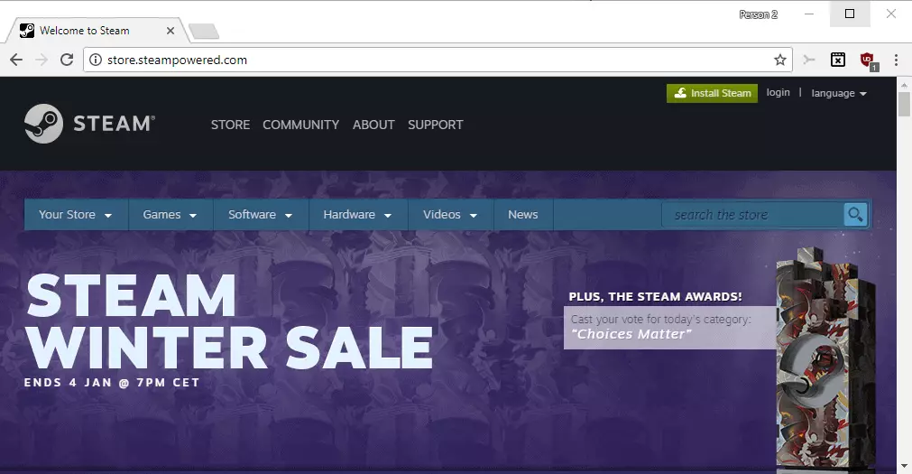 steam winter sale 2017 ရွေးခြယ်မှု